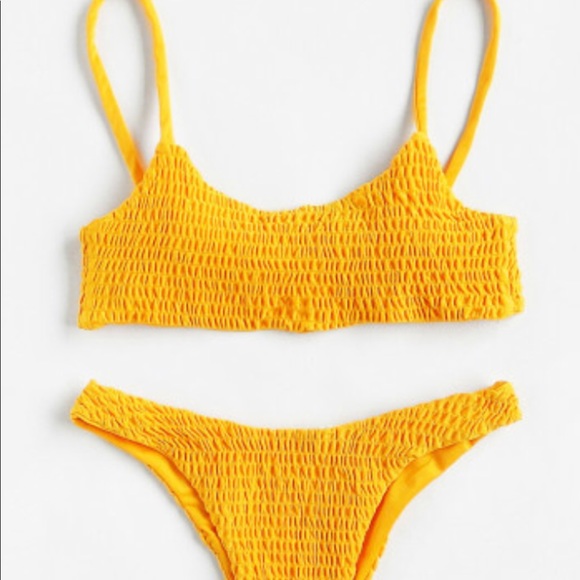 Zaful | Swim | Yellow Crochet Bikini Set | Poshmark